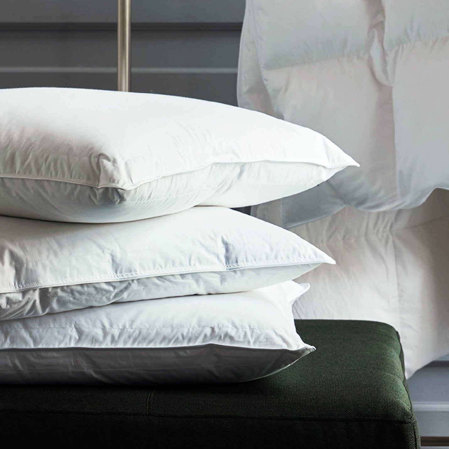 Plush High-Firm Goose Down Pillow | Structured Comfort | SHRNM